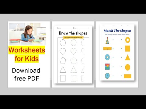 Shapes Worksheets | Free Worksheets For PREP, Nursery, LKG, UKG and 1st kids| Download Free PDF