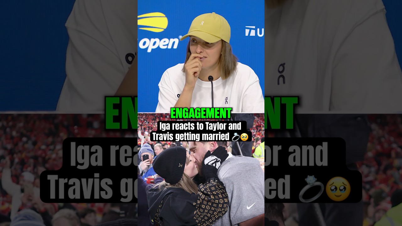 Iga is here for this Love Story 💍🧡 #taylorswift #usopen #igaswiatek