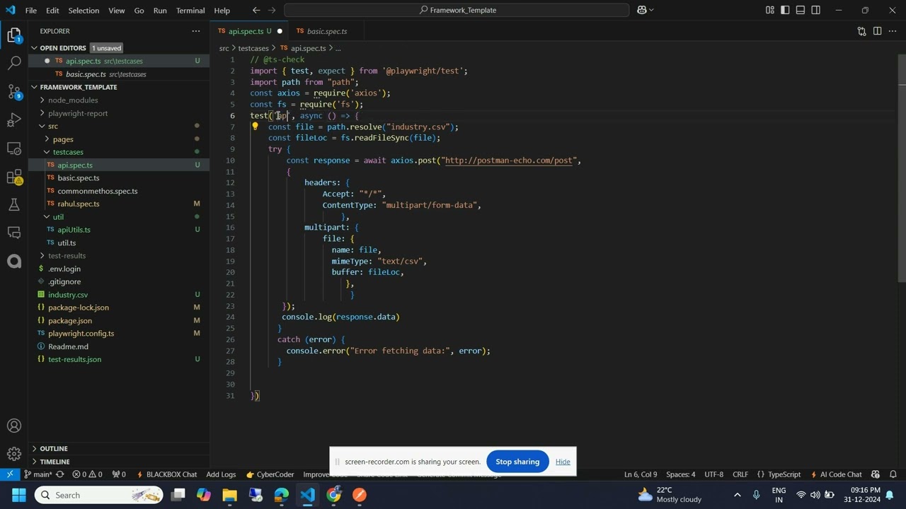 File upload using API axios