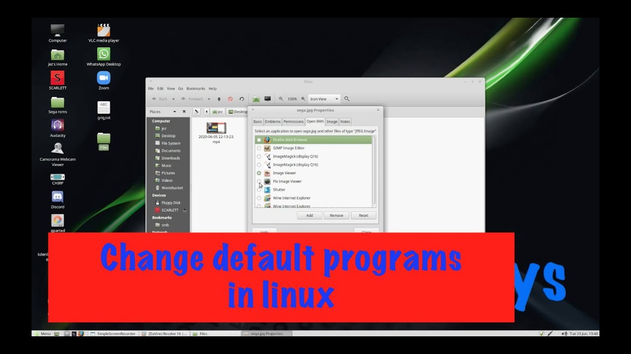 Linux wednesdays #8 Changing default applications in linux