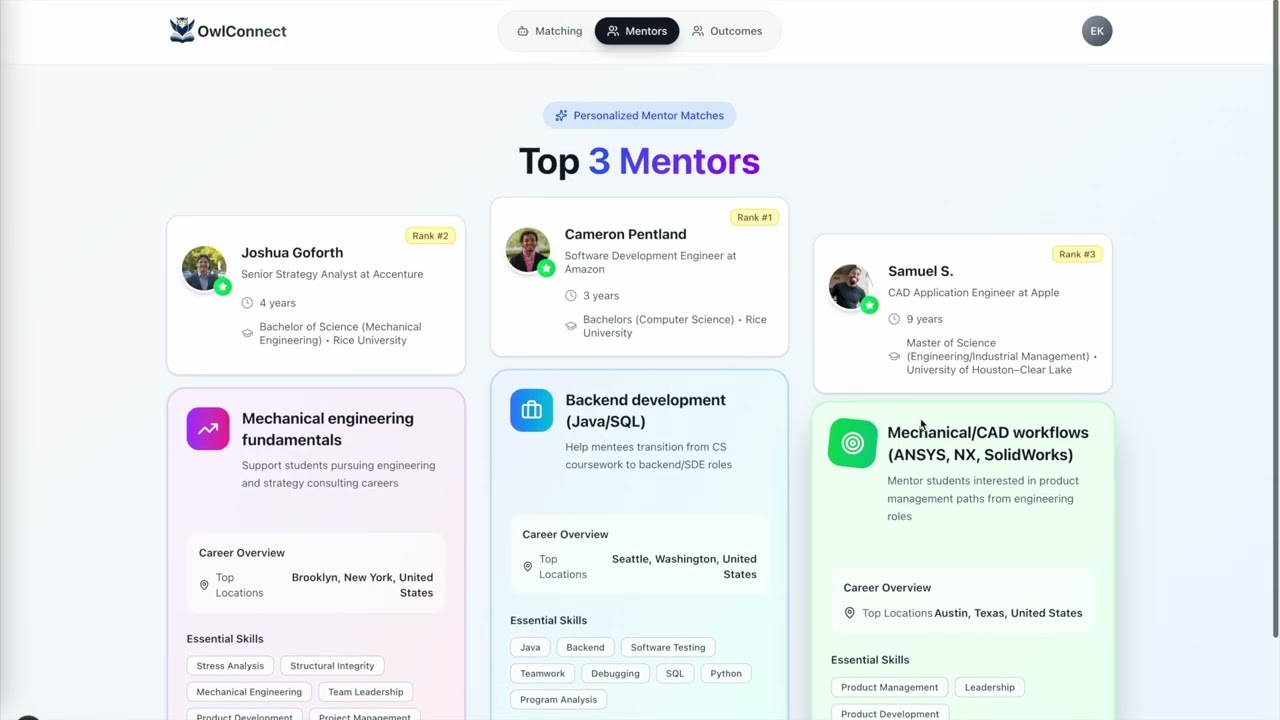 OwlConnect - HackRice 15