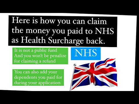NHS refunds! Get back the money you paid to NHS as Health Surcharge during your UK visa application.