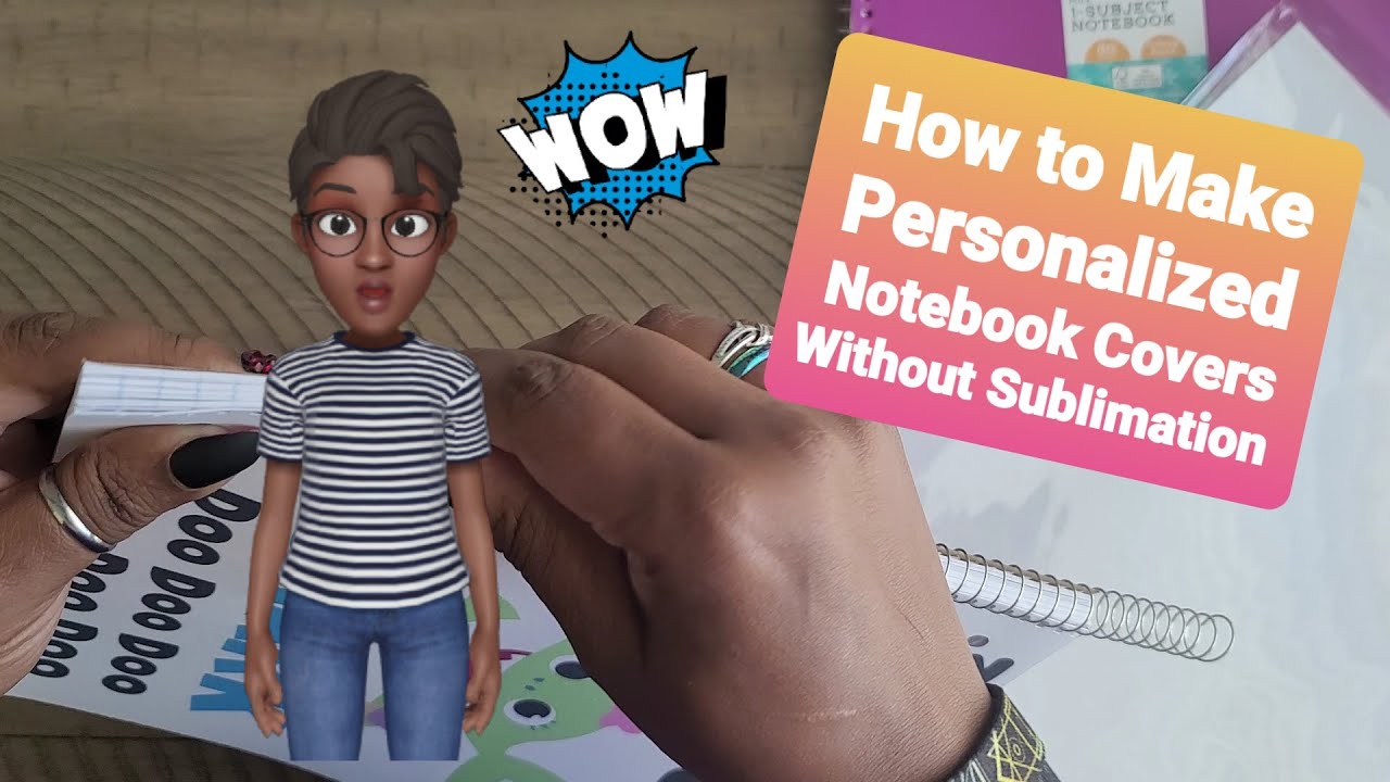 How to make a Personalized Notebook Cover w/o Sublimation 📒