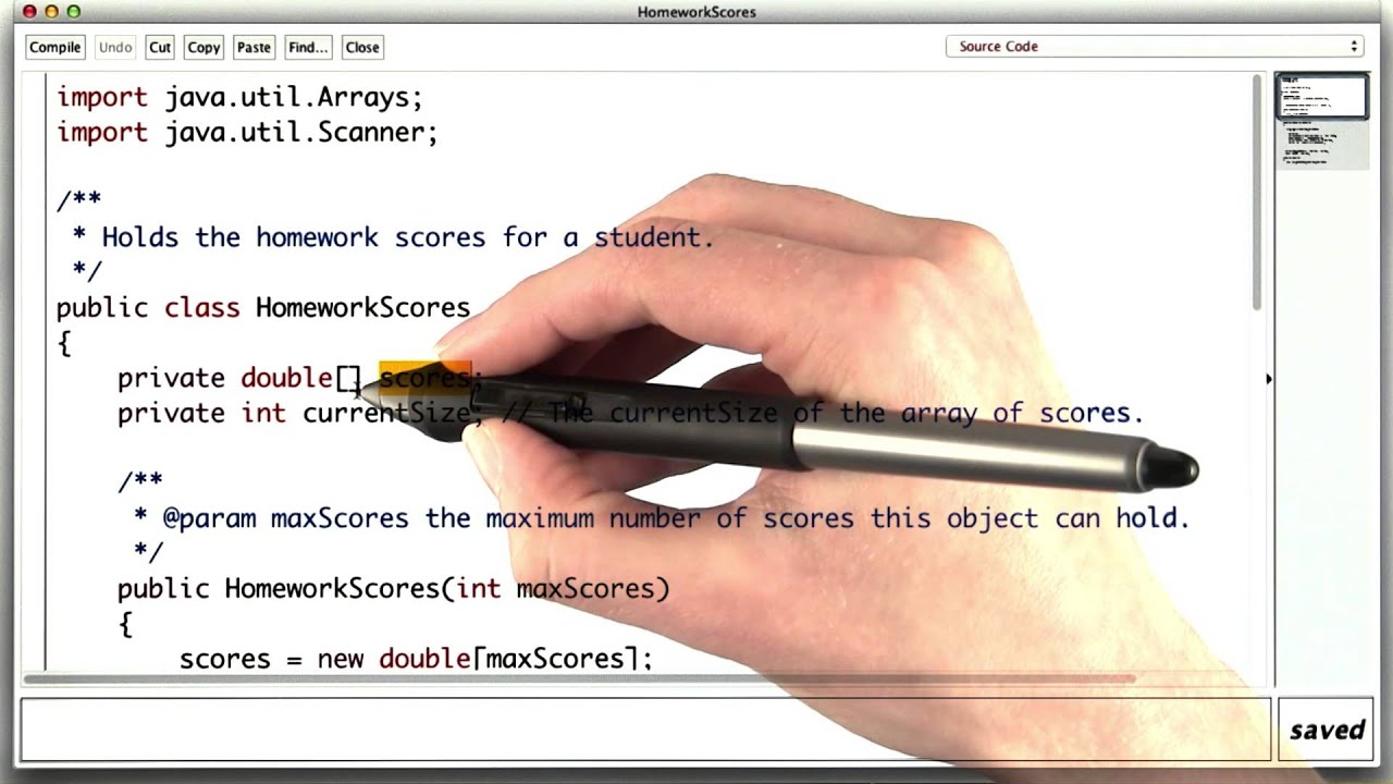 Homework Scores - Intro to Java Programming