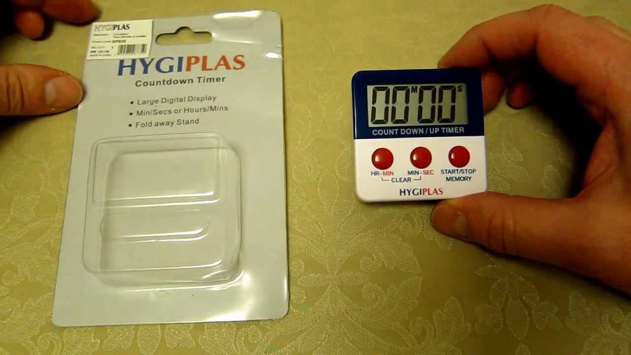 Excellent Count up and Count Down digital timer - Kitchen use etc - HH:MM or MM:SS Made by HYGIPLAS