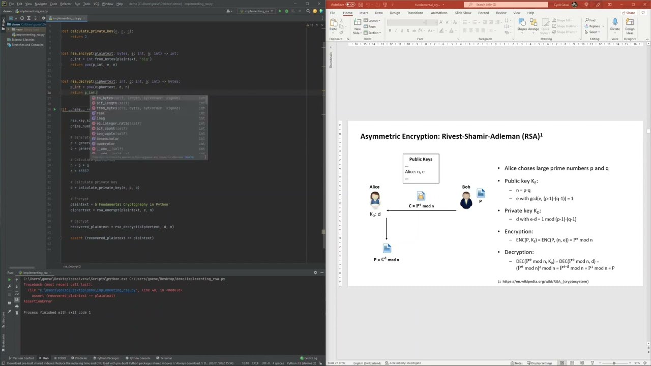 Cryptography with Python 16: Implementing RSA in Python #1