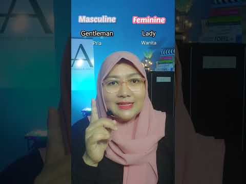 Masculine & Feminine Nouns "#shorts #belajarbahasainggris #learnenglish #vocabulary #pronunciation