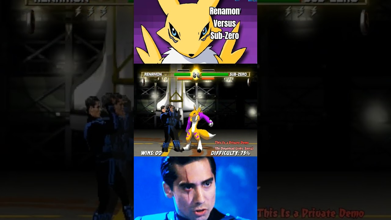 Renamon VS Sub-Zero #shorts #shortsfeed #mortalkombat #digimon #renamon #subzero