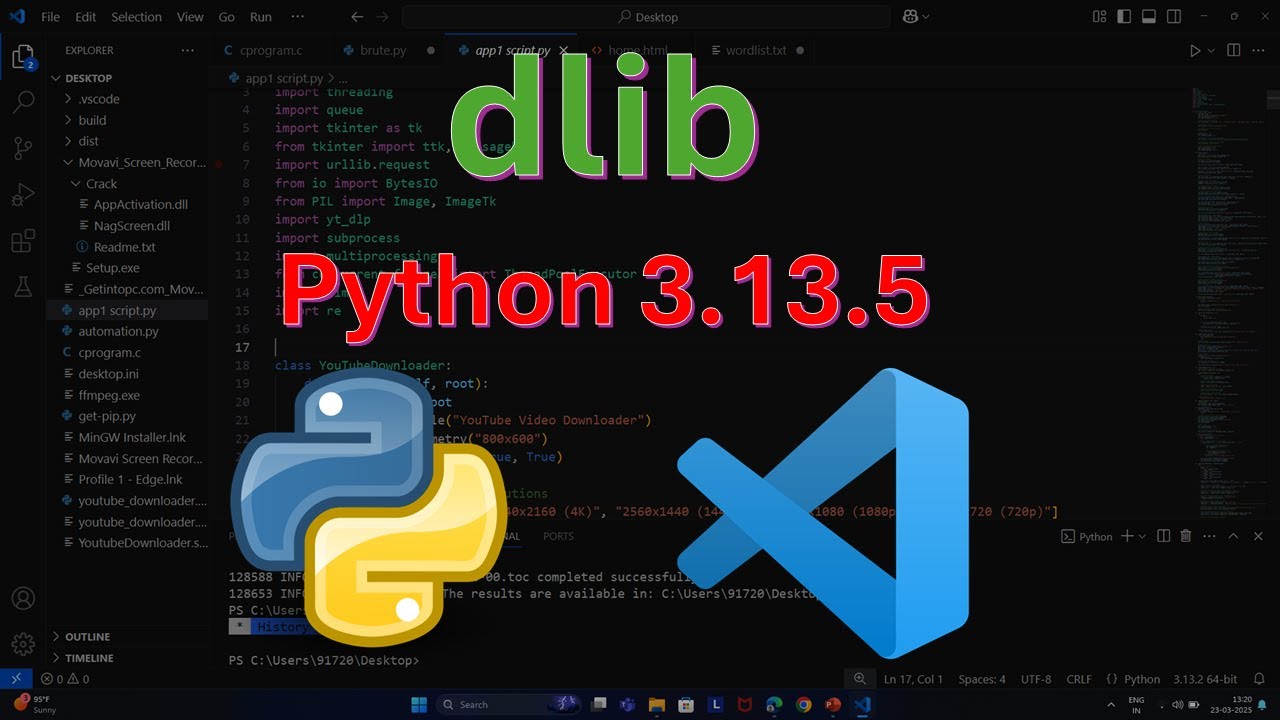 How to Install dlib for Python 3.13.5 | Dilib installation error solved