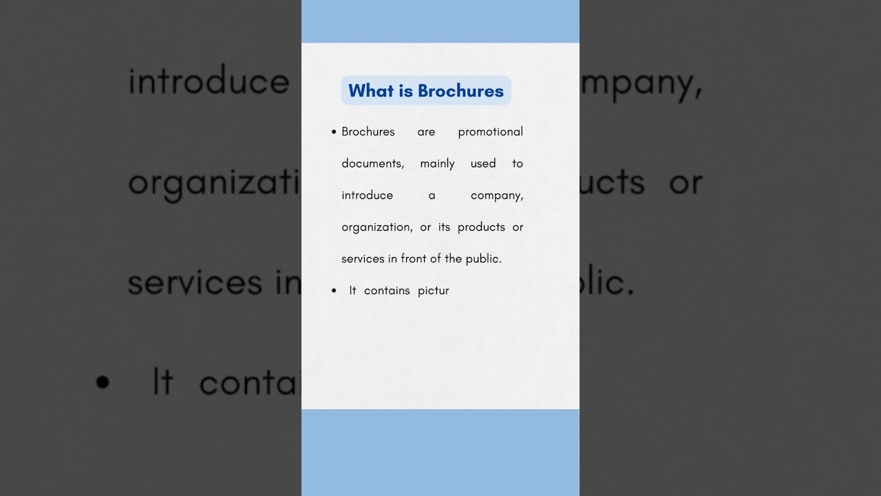 What is Brochures | Student Notes |