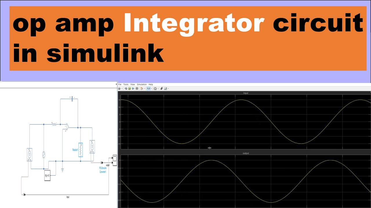 op amp integrator circuit in Simulink