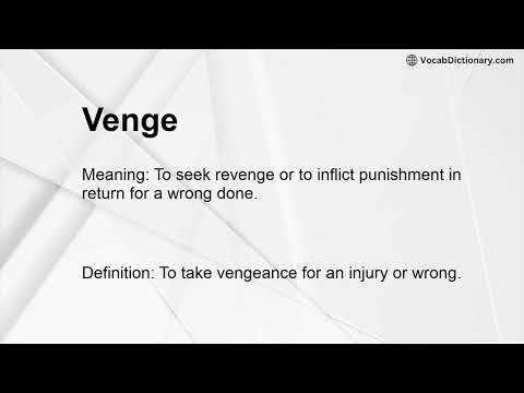 Venge Meaning