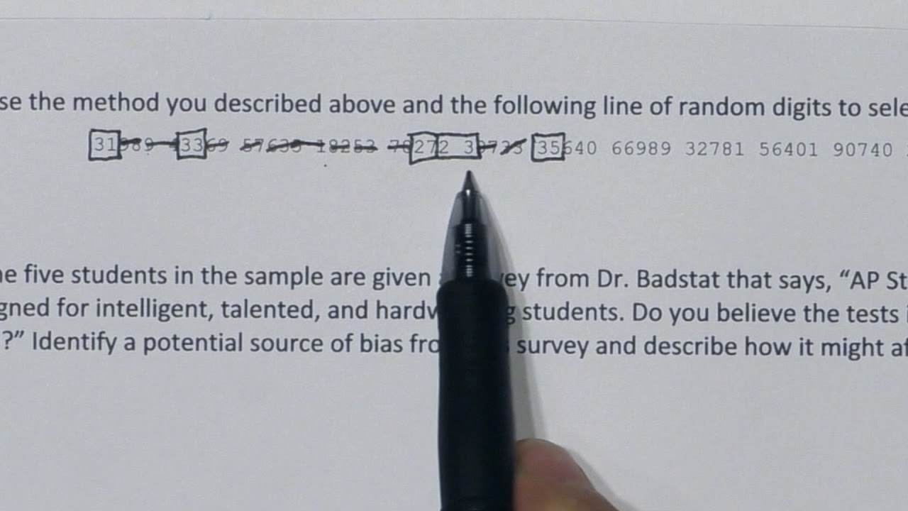 How to do a Simple Random Sample SRS