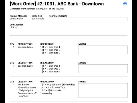 Working with Work Orders