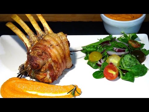 Carré de cordero al horno con salsa romesco | Cocina