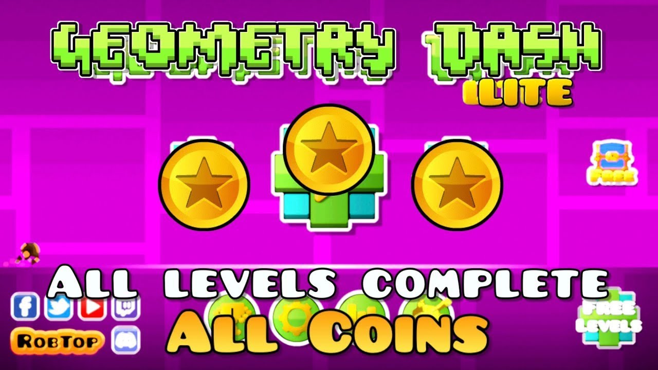 Geometry Dash Lite - All Levels (All Coins)