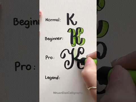 Can you find 3 words that start with βKβ ? #shorts #nhuandaocalligraphy #lettering