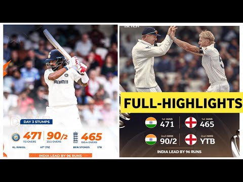 India vs England 1st Test Highlights || 2025, IND vs ENG 1st Test Day 3 Full Match Highlights 2025.