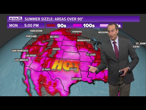 Pleasant weather in 80s with chances for isolated thundershowers Sunday | WTOL 11 Weather