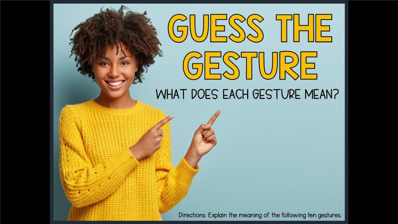 Guess the Gesture Activity for Students and Kids