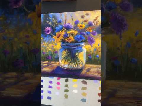 Watch the magic of combining Watercolor and Pastel! #pastelpaintingtutorial