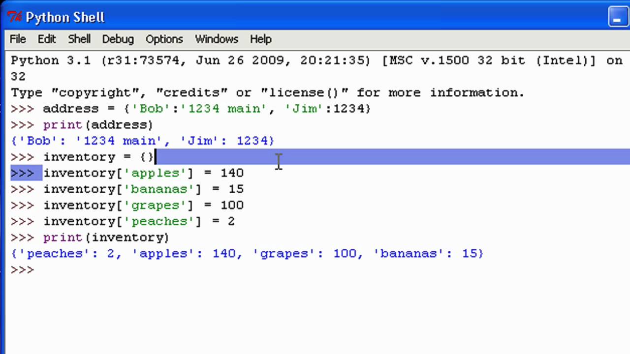 Python 3 Tutorial: 15 - Dictionaries