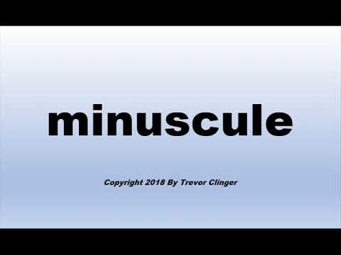 How To Pronounce minuscule