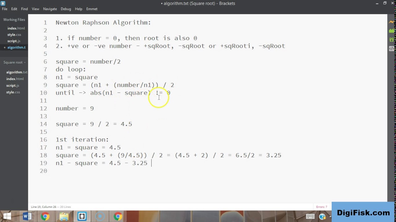 [Javascript tutorials #3] Square root App with Algorithm JS Part 2