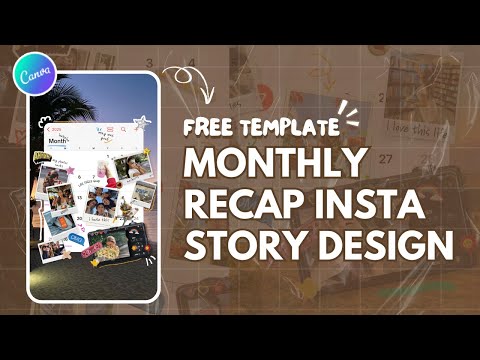 Monthly Recap Instagram Story Tutorial | Free Canva Template 🌸