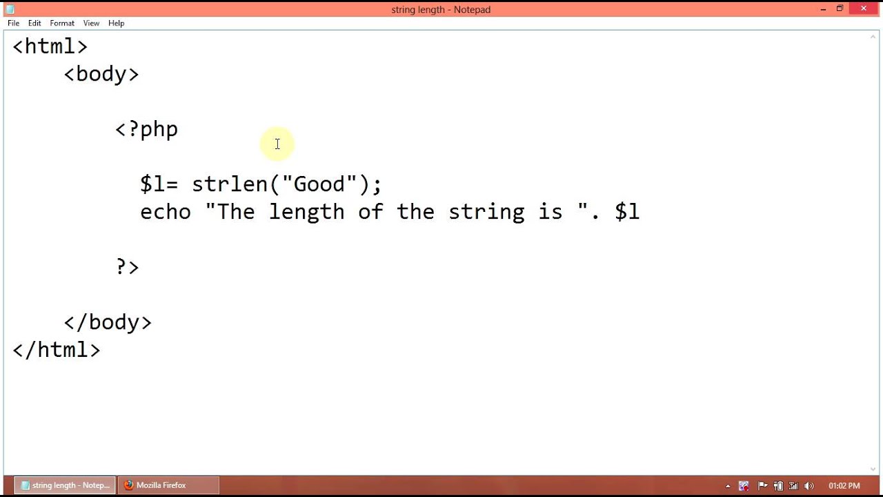 PHP Tutorial : How to find a string length using strlen string function in php