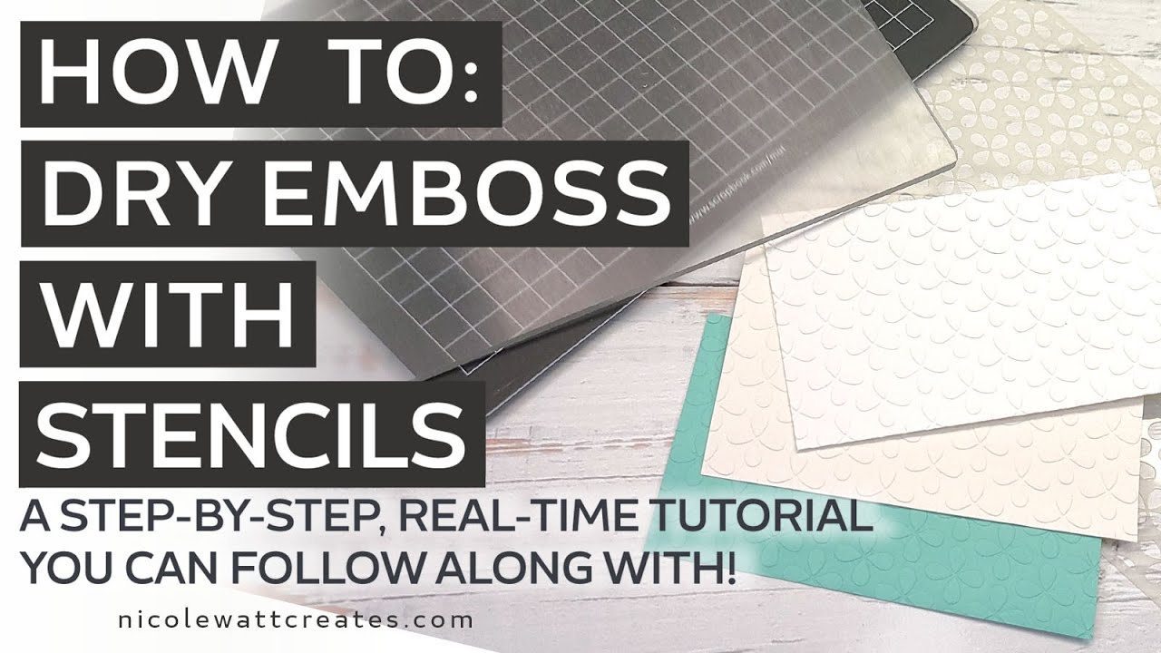 How to: Dry Embossing with Stencils | Card Making, Mixed Media & Craft Techniques