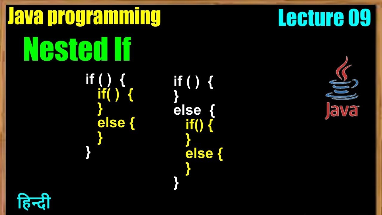 Lect 09 Nested if else in Java in Hindi