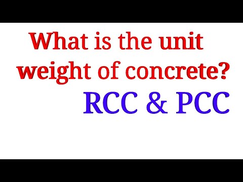 What is the unit weight of concrete?