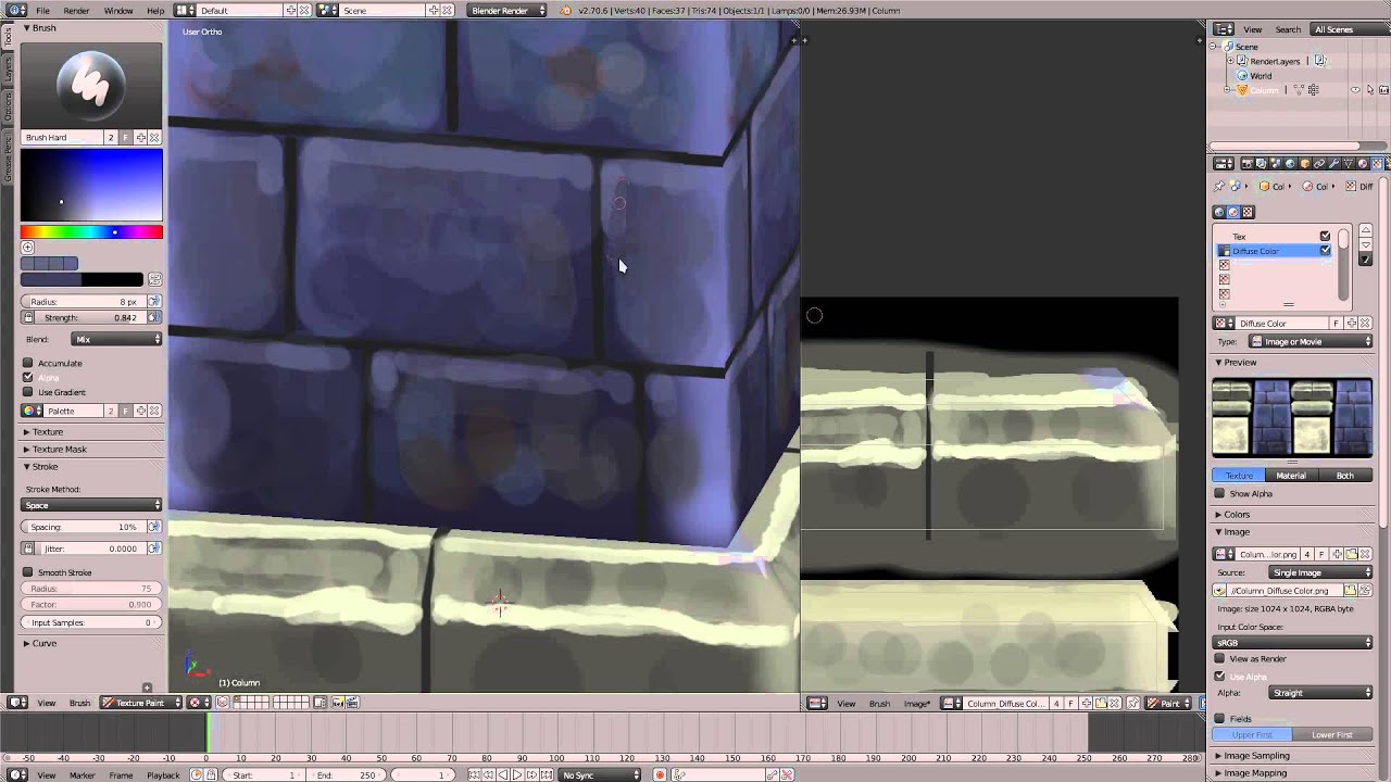 Tutorial Hand Painted Textures in Blender hd