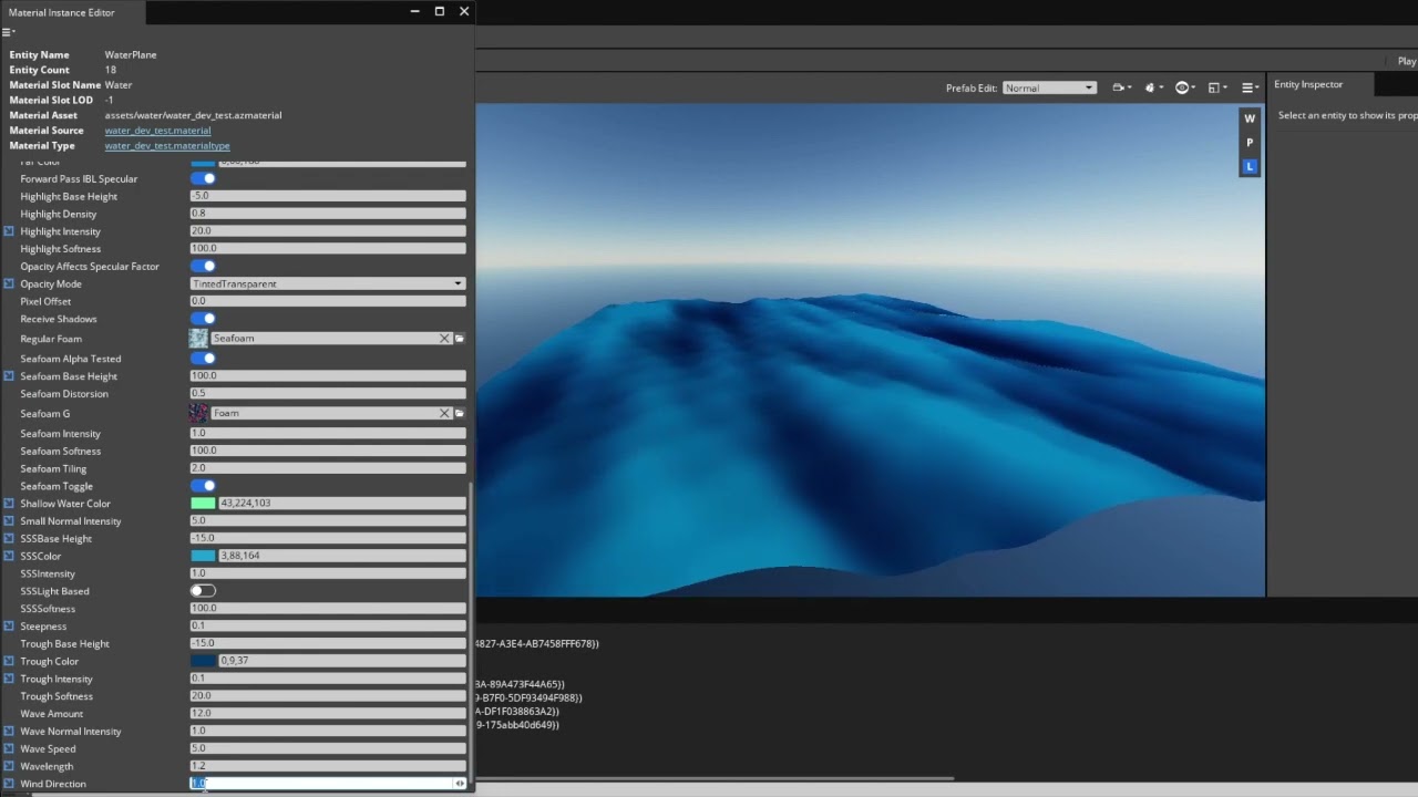 Material Canvas Example of Water Shader