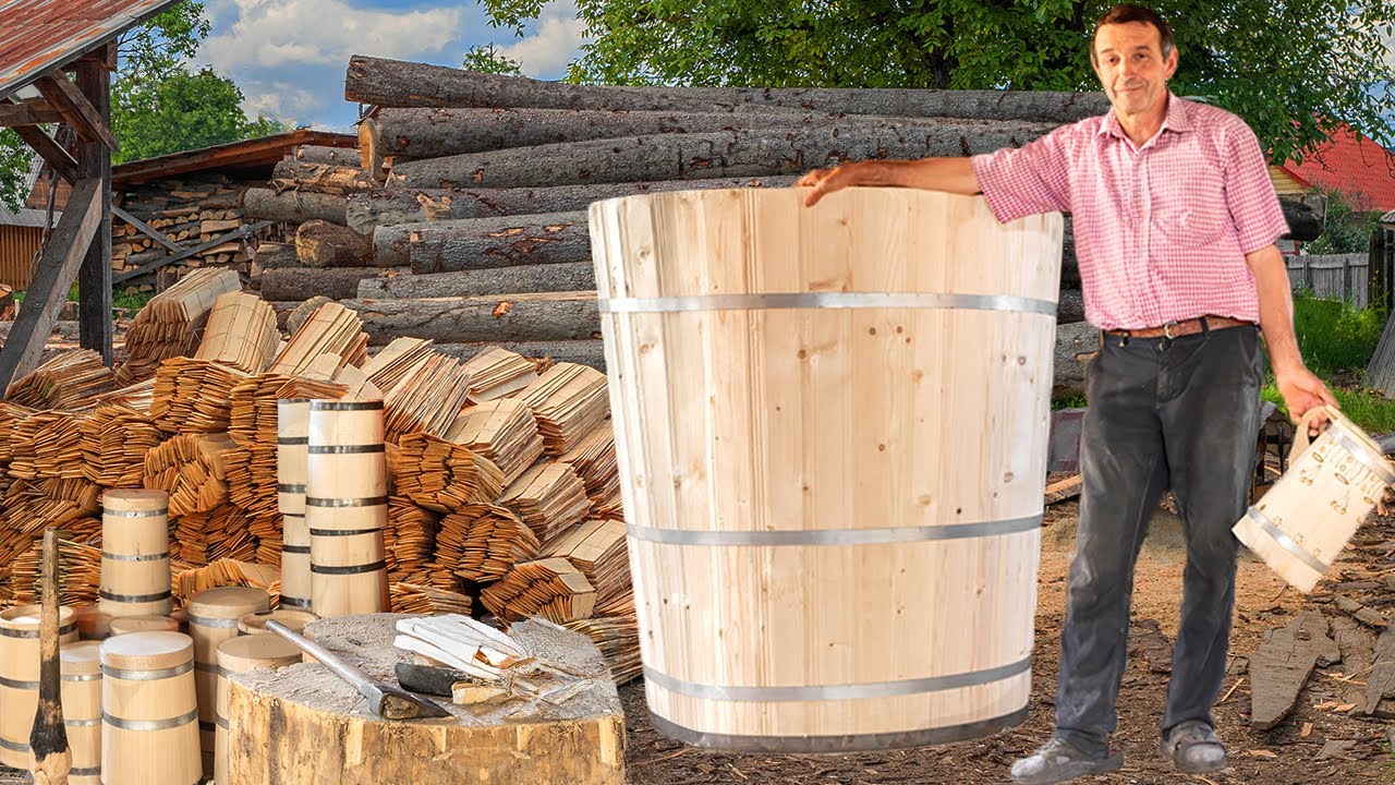 Old Style Barrel Making With Only Hand Tools!
