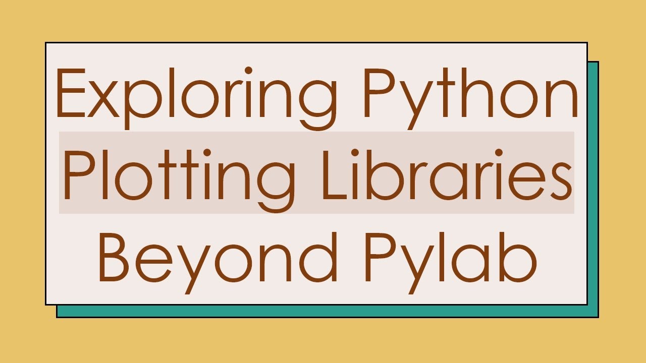 Exploring Python Plotting Libraries Beyond Pylab