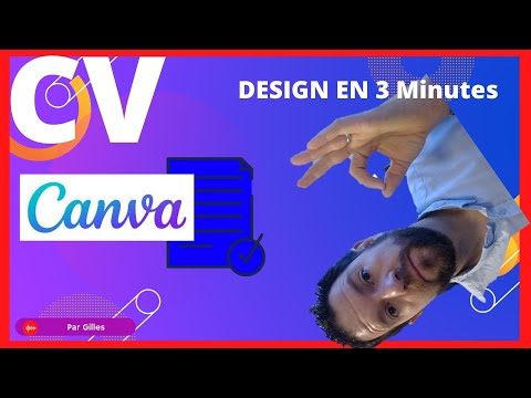 CV CANVA design en 3 minutes GRATUIT