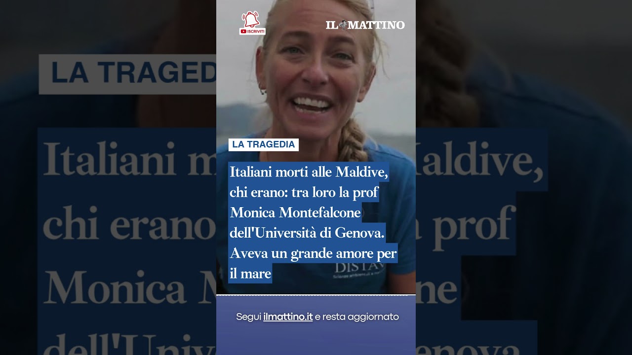 Italiani morti alle Maldive, chi erano: tra loro la prof Monica Montefalcone