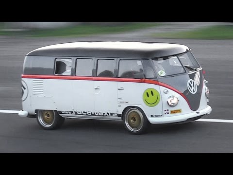 Watch This 993 Turbo-Powered Volkswagen Bus Hang With Supercars