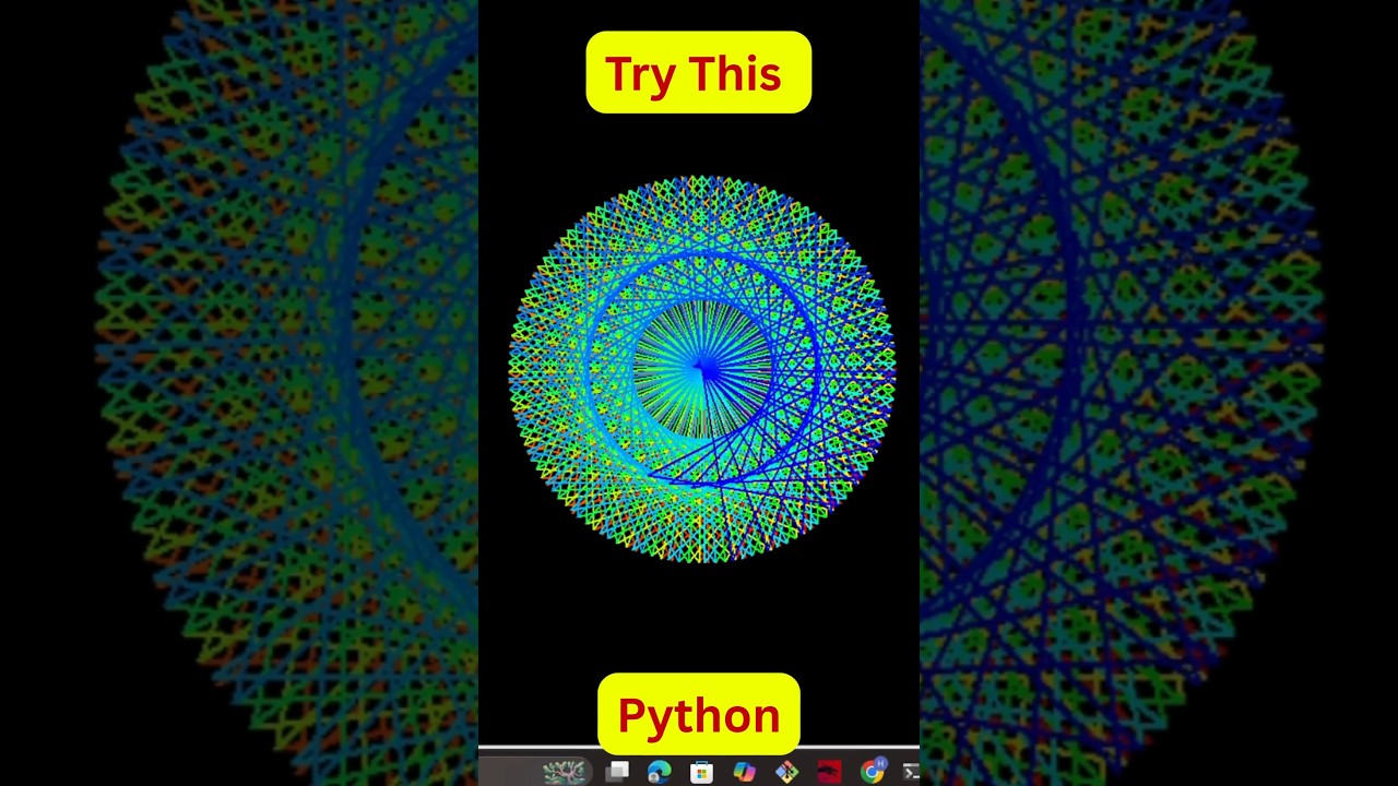 Python Creates a Hypnotic Rainbow Star Spiral 🌈✨