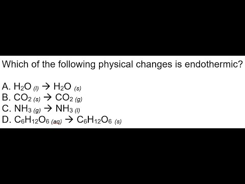 Which of these phase changes is endothermic?