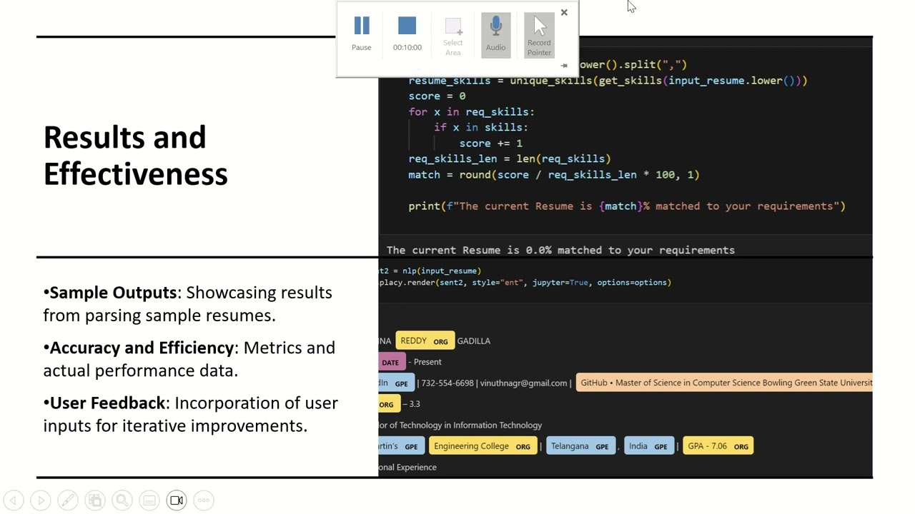 Resume Parser using NLP and Machine Learning