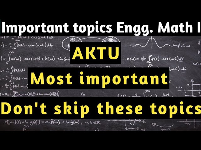 Essential Topics for Engineering Mathematics I: A Guide for AKTU ...