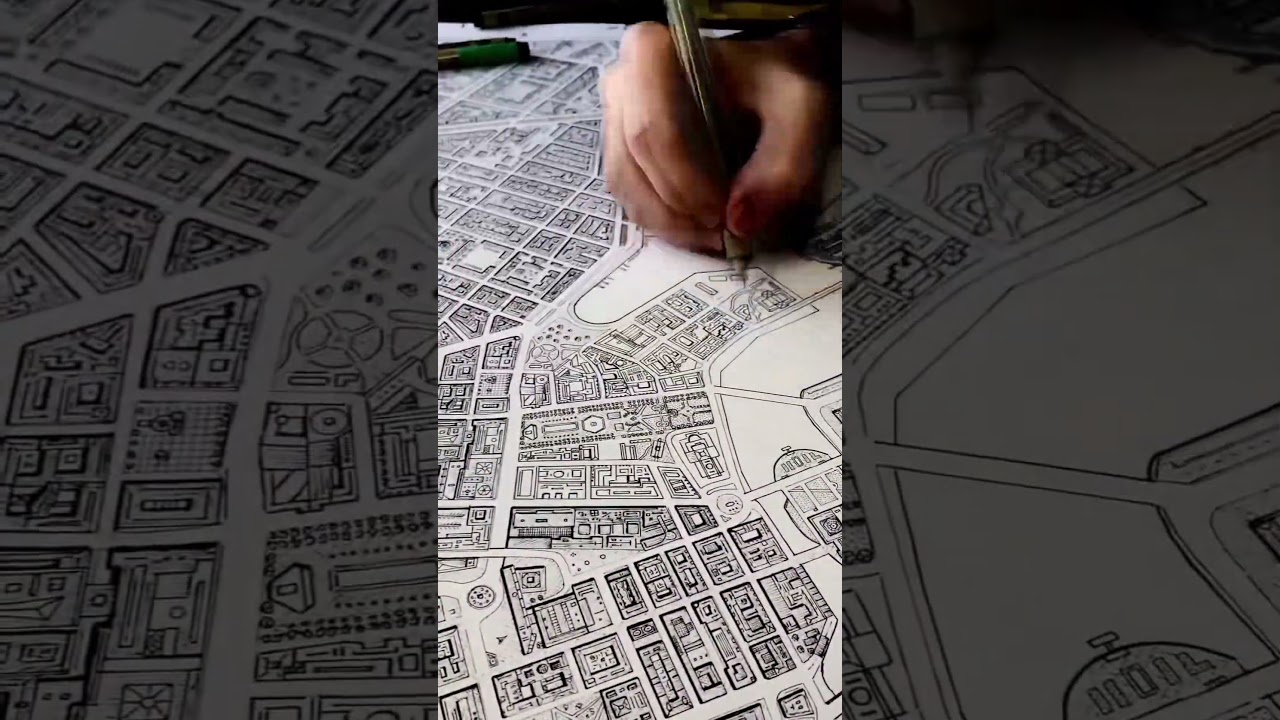 Urban plan drawing of Stockholm by camojedaart : IG #archisource #architecture #architect #city #map