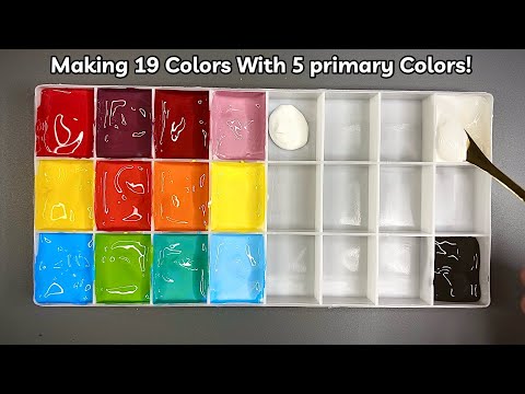 Mixing the 3 Primary Colors Red, Yellow, Blue Black & White to Create 19 Perfect Shades | Color Zara