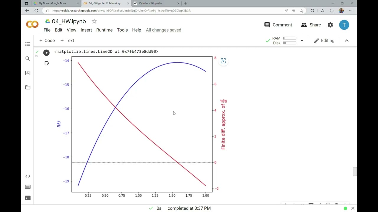 Optimizing parameterized integrals with scipy.integrate quad and approx. derivs (04 HW video 2 of 2)