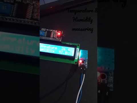 Temperature and humidity measure from DHT 11 sensor #arduino #arduinoproject