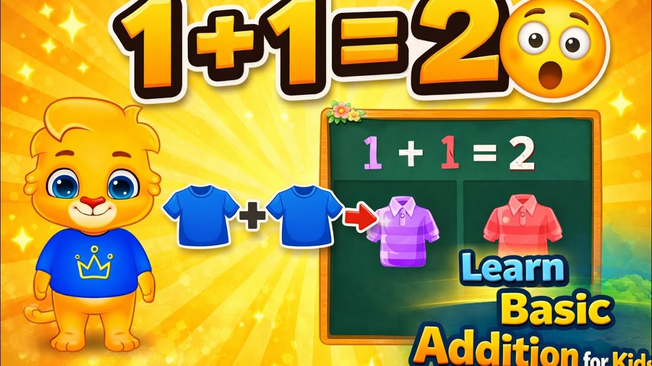 Learn Basic Addition for Kids | Easy & Fun Math with Objects 👕✨