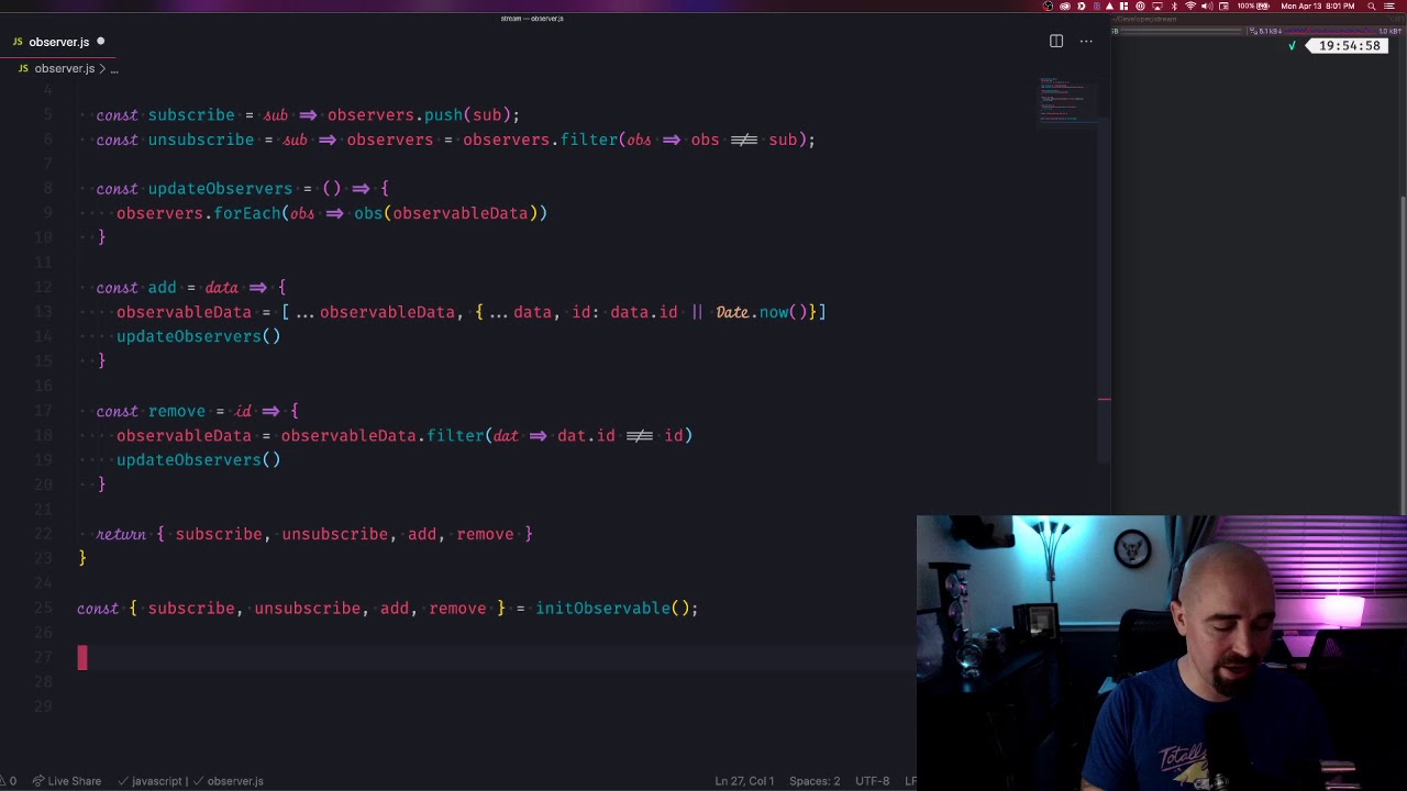 Observer pattern in JavaScript